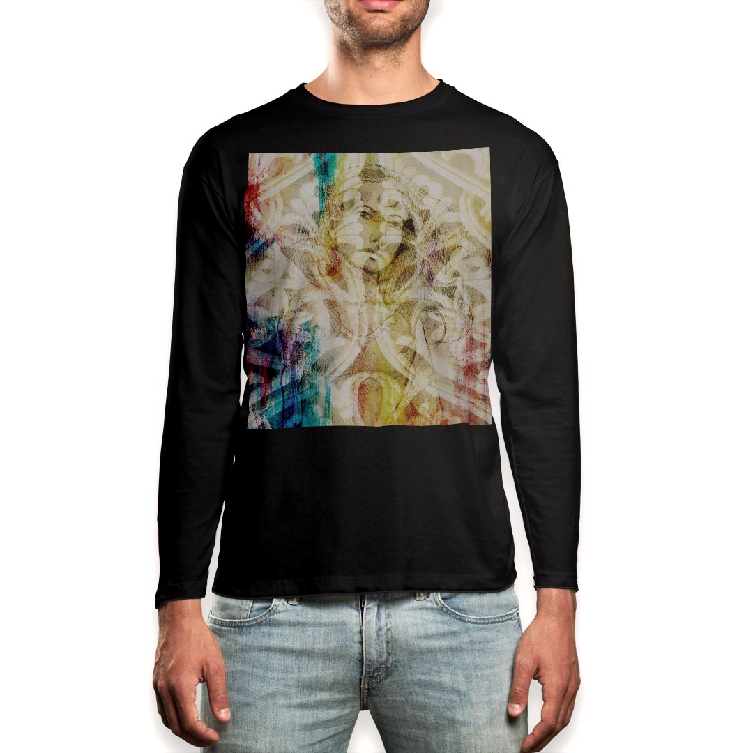 ロング tシャツ メンズ 長袖 ブラック デザイン XS S M L XL 2XL ロンT ティーシャツ 黒 black T shirt long sleeve▼男性用ロングTシャツ ブラック全デザインはこちらから▼▼男性用ロングTシャツ ...
