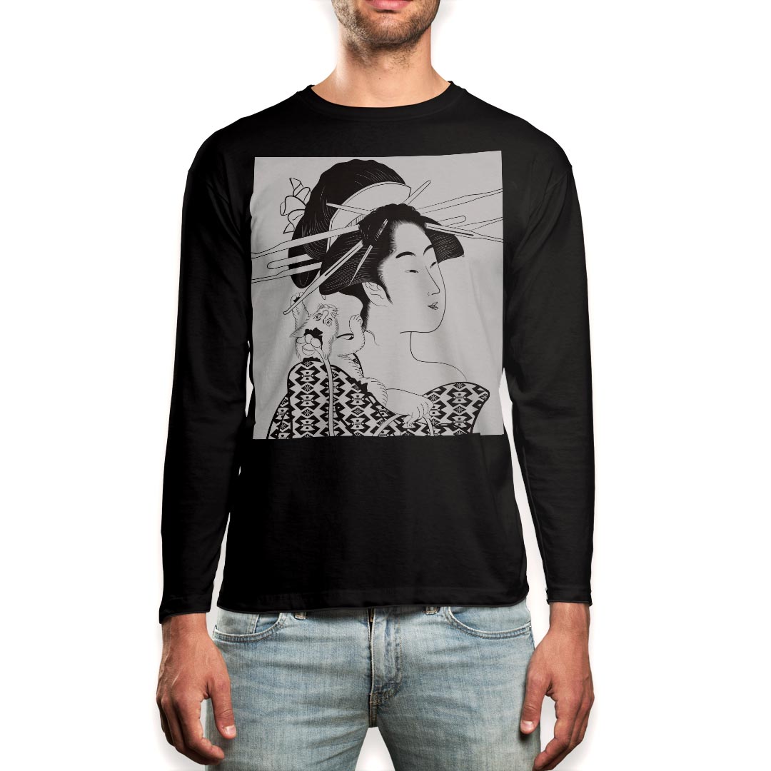 ロング tシャツ メンズ 長袖 ブラック デザイン XS S M L XL 2XL ロンT ティーシャツ 黒 black T shirt long sleeve▼男性用ロングTシャツ ブラック全デザインはこちらから▼▼男性用ロングTシャツ ...