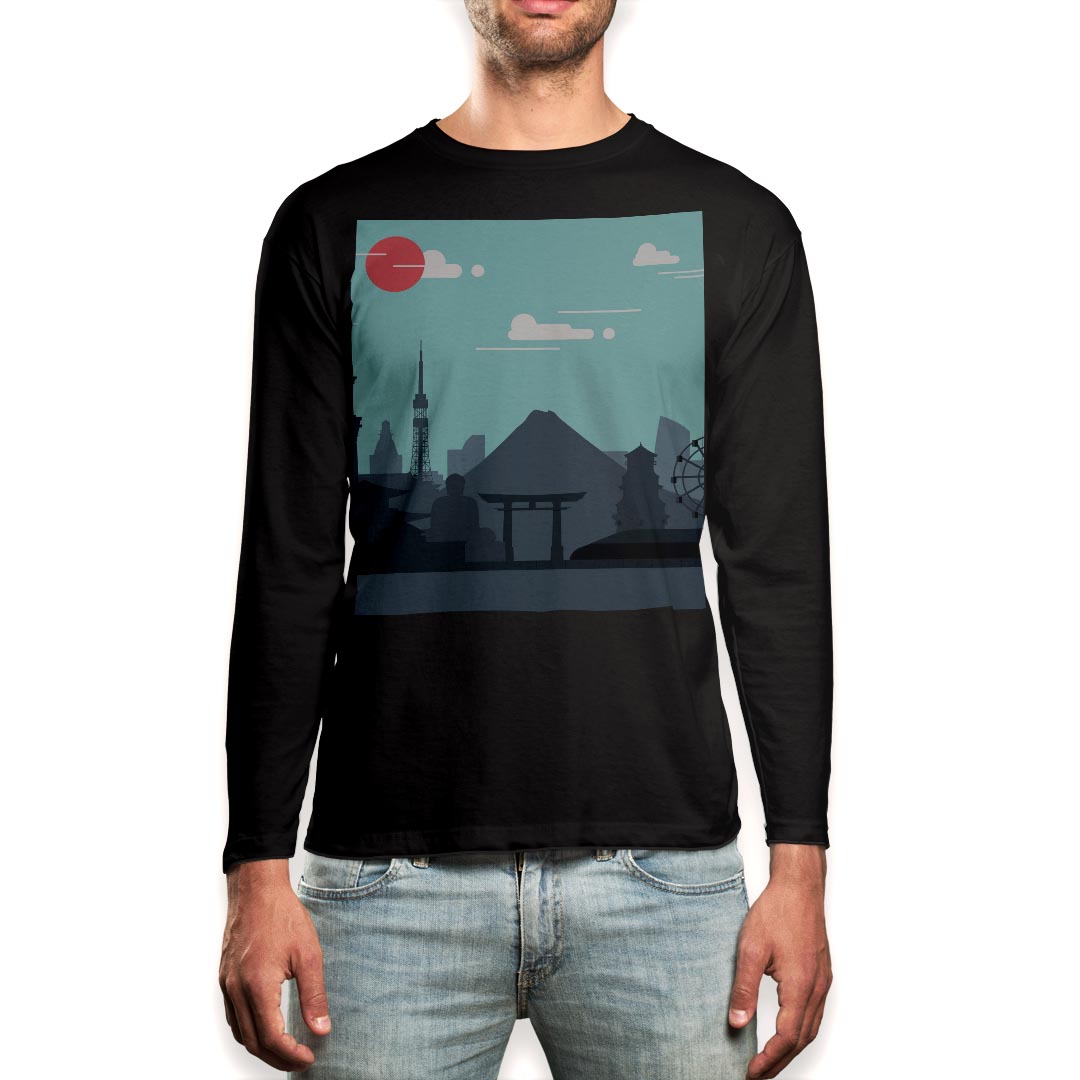 ロング tシャツ メンズ 長袖 ブラック デザイン XS S M L XL 2XL ロンT ティーシャツ 黒 black T shirt long sleeve▼男性用ロングTシャツ ブラック全デザインはこちらから▼▼男性用ロングTシャツ ...