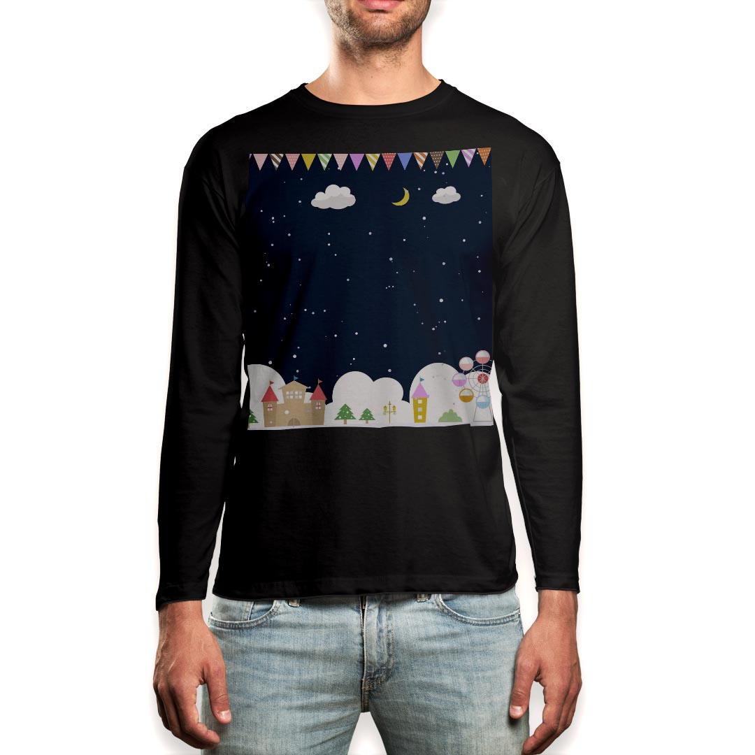 ロング tシャツ メンズ 長袖 ブラック デザイン XS S M L XL 2XL ロンT ティーシャツ 黒 black T shirt long sleeve▼男性用ロングTシャツ ブラック全デザインはこちらから▼▼男性用ロングTシャツ ...