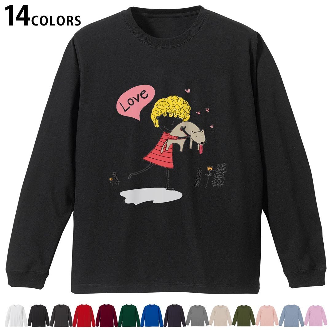 選べる14カラー tシャツ メンズ レディース ユニセックス unisex 長袖 デザイン XS S M L XL 2XL Tシャツ ティーシャツ T shirtホワイト ミックスグレー ブラック レッド バーガンディ アイビーグリーン ロ...