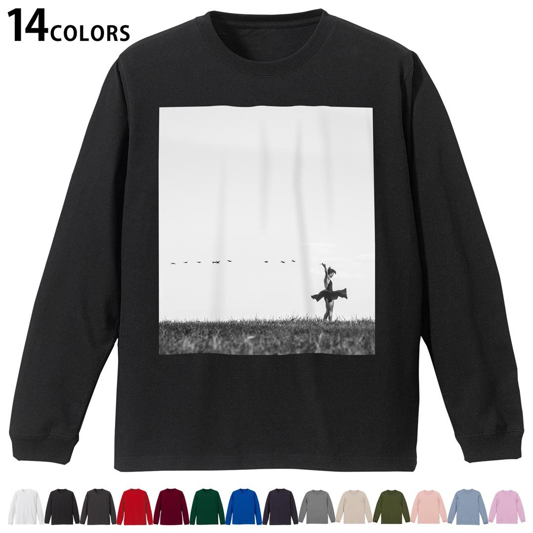 選べる14カラー tシャツ メンズ レディース ユニセックス unisex 長袖 デザイン XS S M L XL 2XL Tシャツ ティーシャツ T shirtホワイト ミックスグレー ブラック レッド バーガンディ アイビーグリーン ロ...