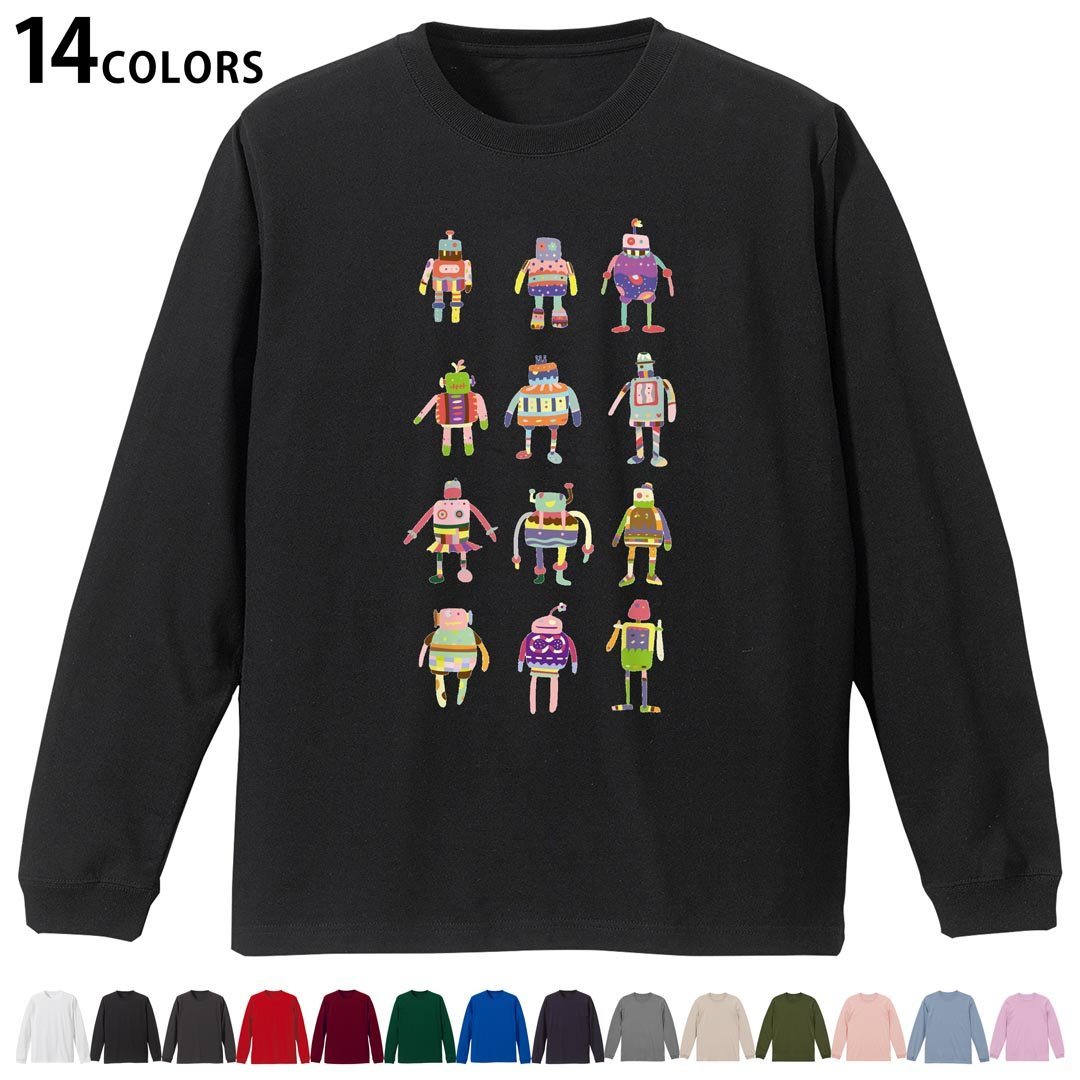 選べる14カラー tシャツ メンズ レディース ユニセックス unisex 長袖 デザイン XS S M L XL 2XL Tシャツ ティーシャツ T shirtホワイト ミックスグレー ブラック レッド バーガンディ アイビーグリーン ロ...