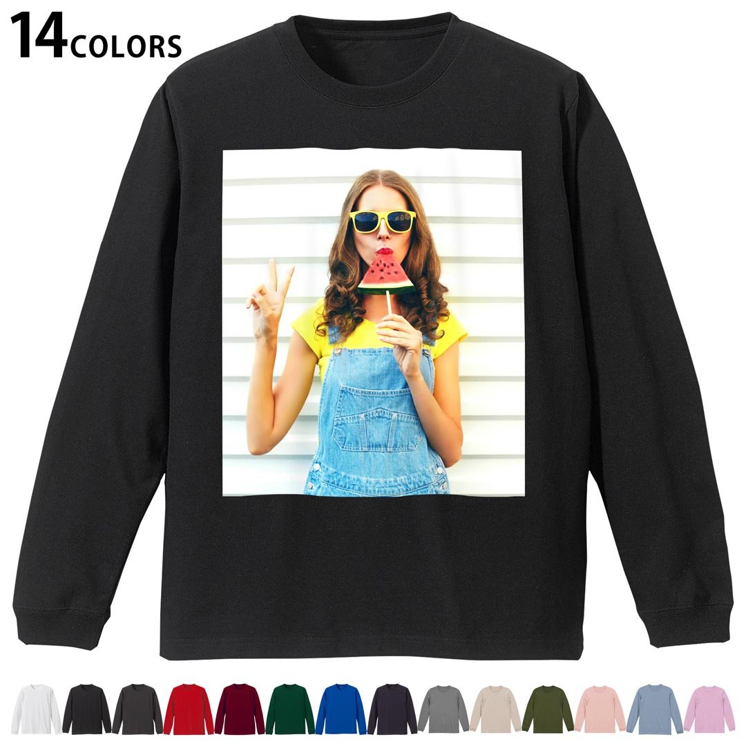 選べる14カラー tシャツ メンズ レディース ユニセックス unisex 長袖 デザイン XS S M L XL 2XL Tシャツ ティーシャツ T shirtホワイト ミックスグレー ブラック レッド バーガンディ アイビーグリーン ロ...