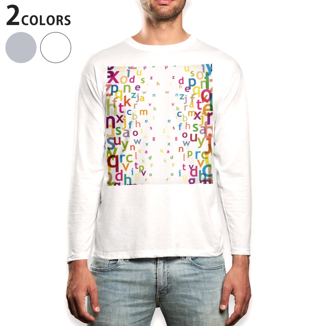 ロング tシャツ メンズ 長袖 ホワイト グレー デザイン XS S M L XL 2XL Tシャツ ティーシャツ T shirt long sleeve上記で使用したデザインTシャツはこちら▼男性用ロングTシャツ全デザインはこちらから▼商...