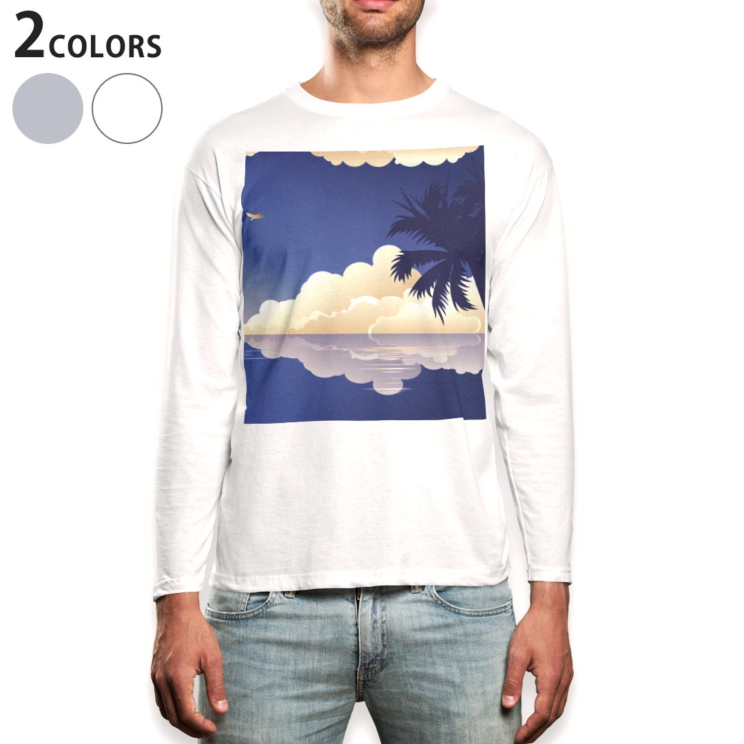 ロング tシャツ メンズ 長袖 ホワイト グレー デザイン XS S M L XL 2XL Tシャツ ティーシャツ T shirt long sleeve上記で使用したデザインTシャツはこちら▼男性用ロングTシャツ全デザインはこちらから▼商...