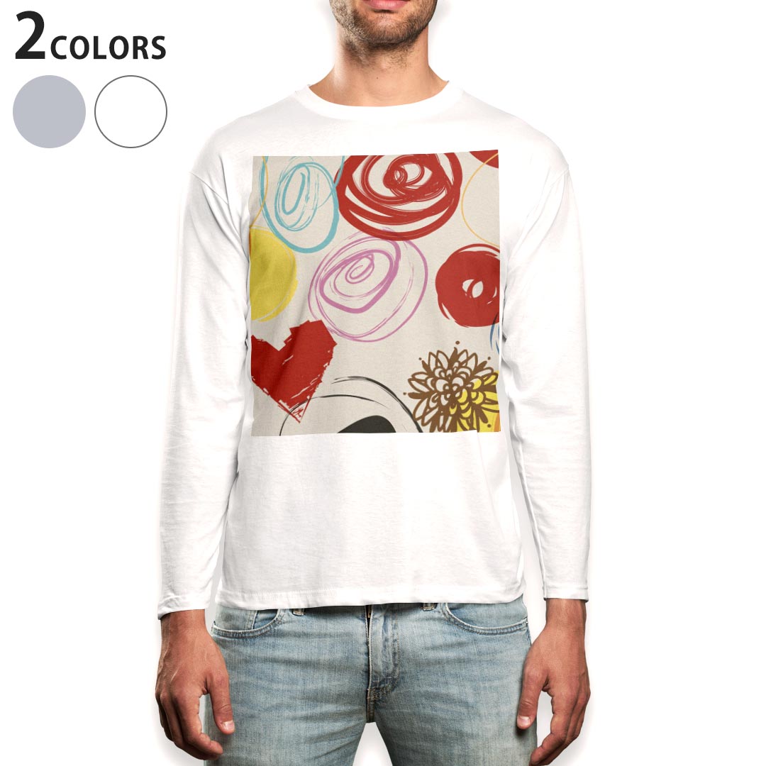 ロング tシャツ メンズ 長袖 ホワイト グレー デザイン XS S M L XL 2XL Tシャツ ティーシャツ T shirt long sleeve上記で使用したデザインTシャツはこちら▼男性用ロングTシャツ全デザインはこちらから▼商...