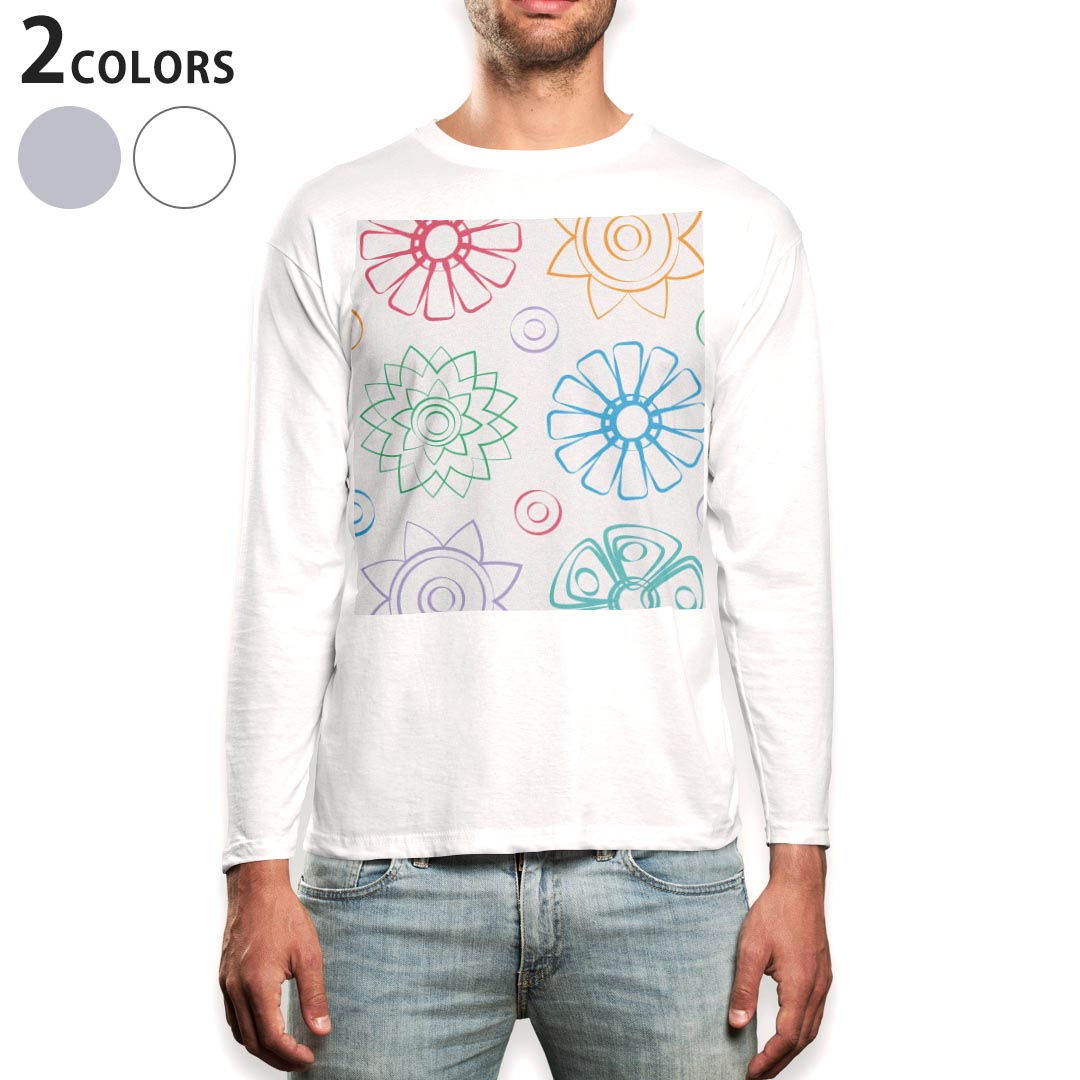 ロング tシャツ メンズ 長袖 ホワイト グレー デザイン XS S M L XL 2XL Tシャツ ティーシャツ T shirt long sleeve上記で使用したデザインTシャツはこちら▼男性用ロングTシャツ全デザインはこちらから▼商...