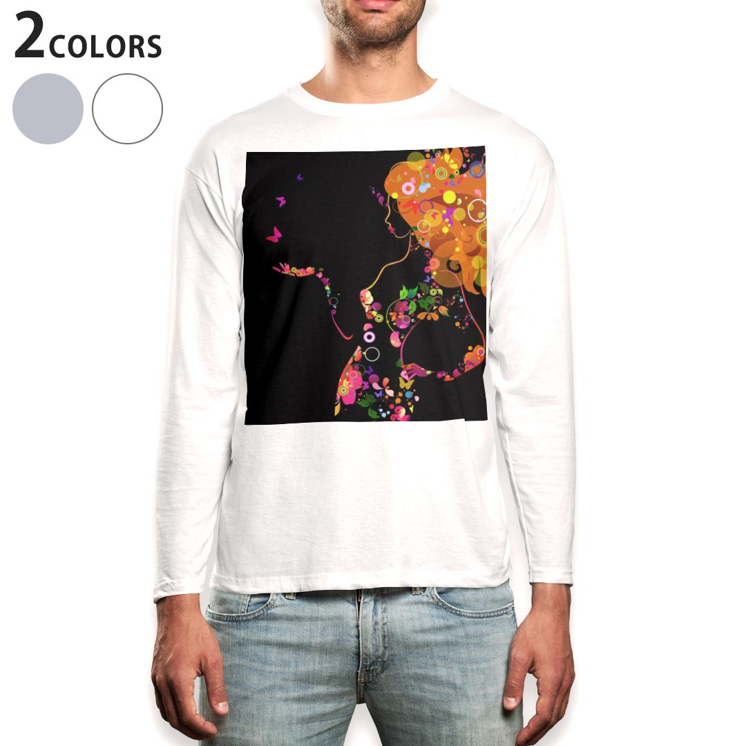 ロング tシャツ メンズ 長袖 ホワイト グレー デザイン XS S M L XL 2XL Tシャツ ティーシャツ T shirt long sleeve上記で使用したデザインTシャツはこちら▼男性用ロングTシャツ全デザインはこちらから▼商...