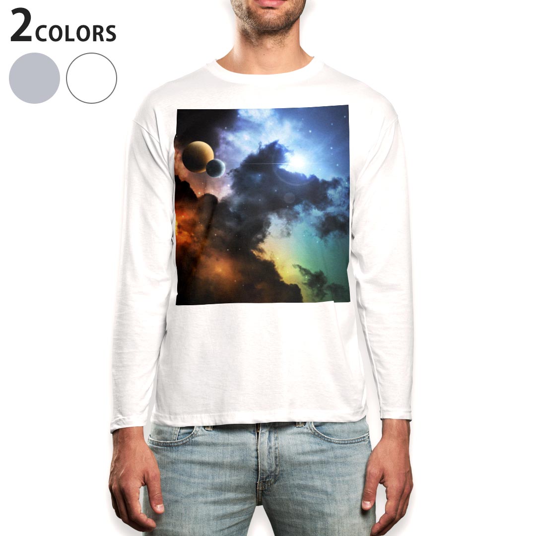 ロング tシャツ メンズ 長袖 ホワイト グレー デザイン XS S M L XL 2XL Tシャツ ティーシャツ T shirt long sleeve上記で使用したデザインTシャツはこちら▼男性用ロングTシャツ全デザインはこちらから▼商...