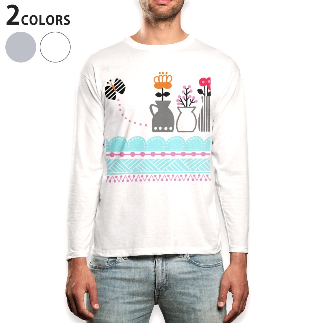 ロング tシャツ メンズ 長袖 ホワイト グレー デザイン XS S M L XL 2XL Tシャツ ティーシャツ T shirt long sleeve上記で使用したデザインTシャツはこちら▼男性用ロングTシャツ全デザインはこちらから▼商...