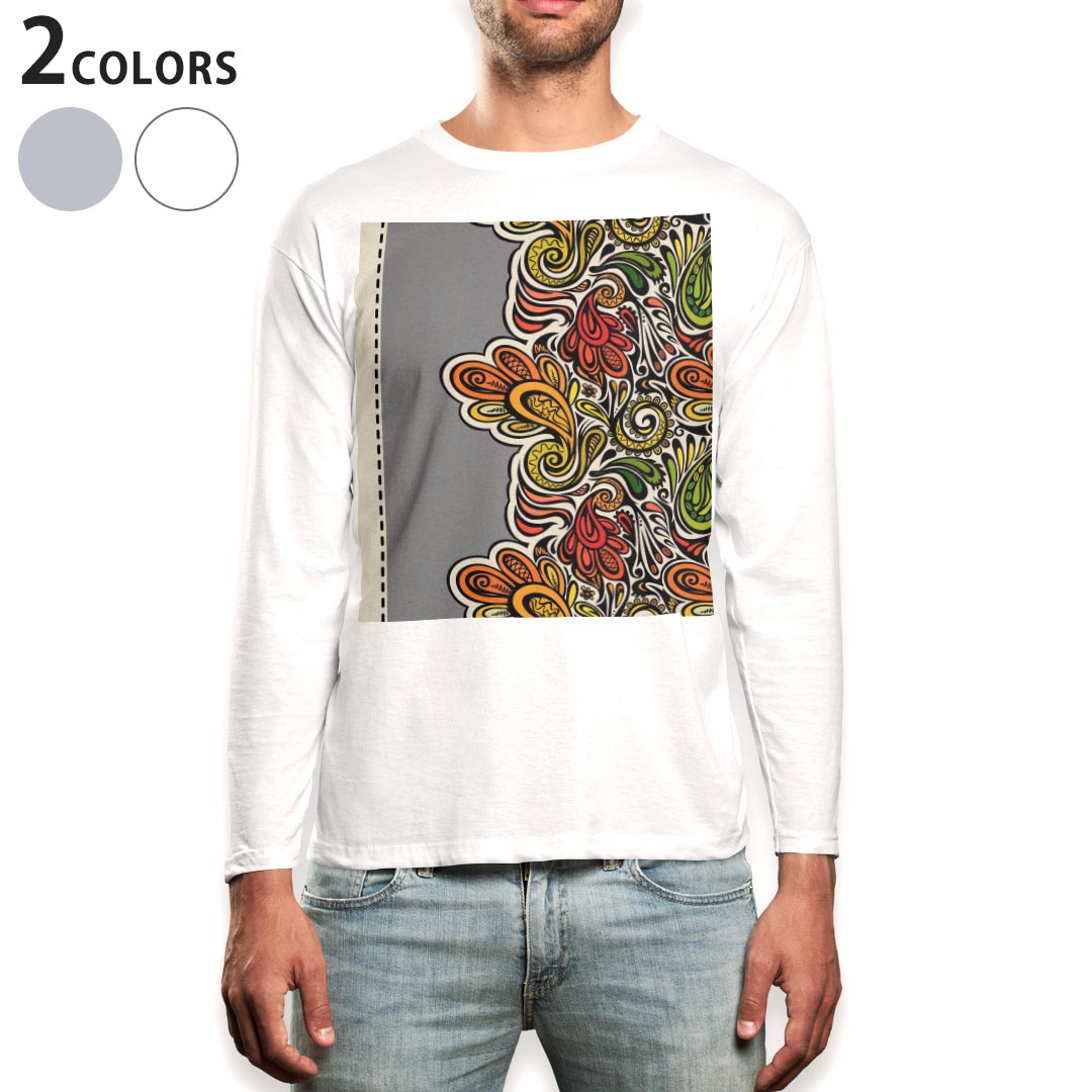 ロング tシャツ メンズ 長袖 ホワイト グレー デザイン XS S M L XL 2XL Tシャツ ティーシャツ T shirt long sleeve上記で使用したデザインTシャツはこちら▼男性用ロングTシャツ全デザインはこちらから▼商...