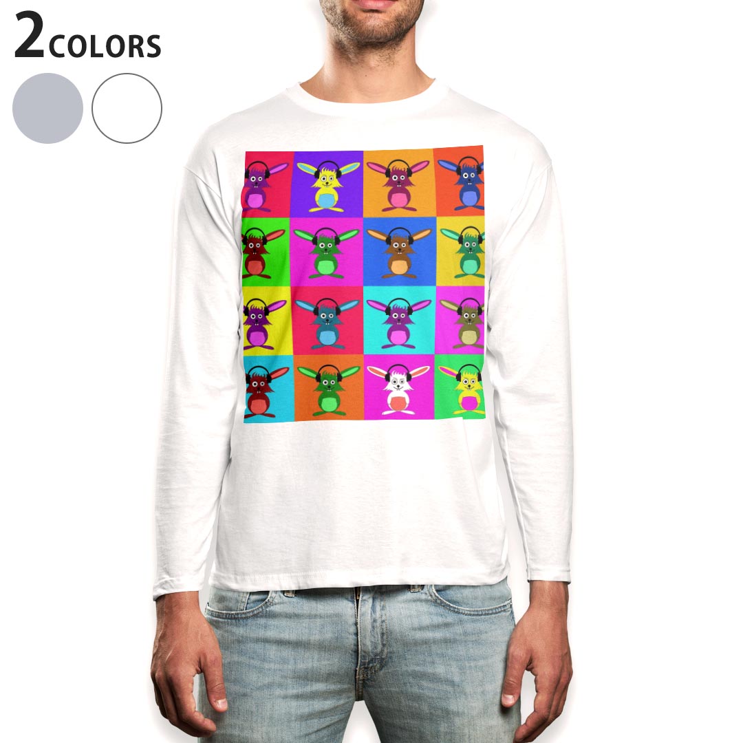 ロング tシャツ メンズ 長袖 ホワイト グレー デザイン XS S M L XL 2XL Tシャツ ティーシャツ T shirt long sleeve上記で使用したデザインTシャツはこちら▼男性用ロングTシャツ全デザインはこちらから▼商...