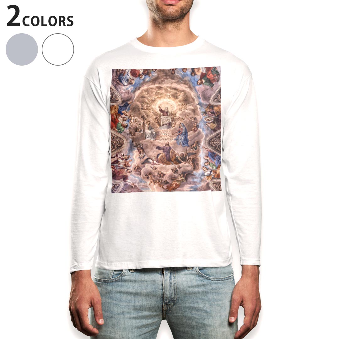 ロング tシャツ メンズ 長袖 ホワイト グレー デザイン XS S M L XL 2XL Tシャツ ティーシャツ T shirt long sleeve上記で使用したデザインTシャツはこちら▼男性用ロングTシャツ全デザインはこちらから▼商...