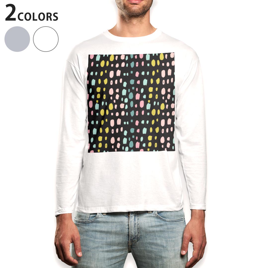 ロング tシャツ メンズ 長袖 ホワイト グレー デザイン XS S M L XL 2XL Tシャツ ティーシャツ T shirt long sleeve上記で使用したデザインTシャツはこちら▼男性用ロングTシャツ全デザインはこちらから▼商...