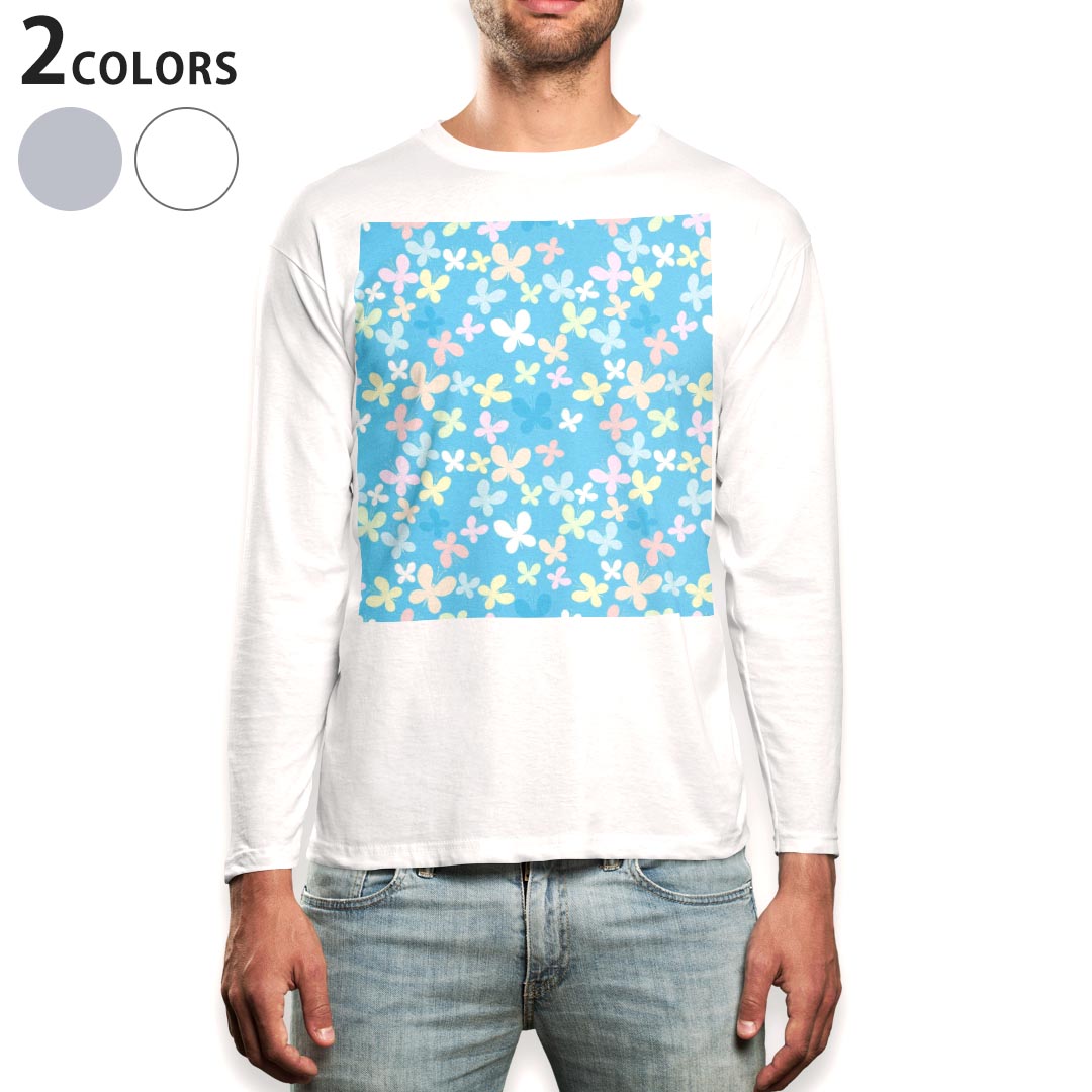 ロング tシャツ メンズ 長袖 ホワイト グレー デザイン XS S M L XL 2XL Tシャツ ティーシャツ T shirt long sleeve上記で使用したデザインTシャツはこちら▼男性用ロングTシャツ全デザインはこちらから▼商...