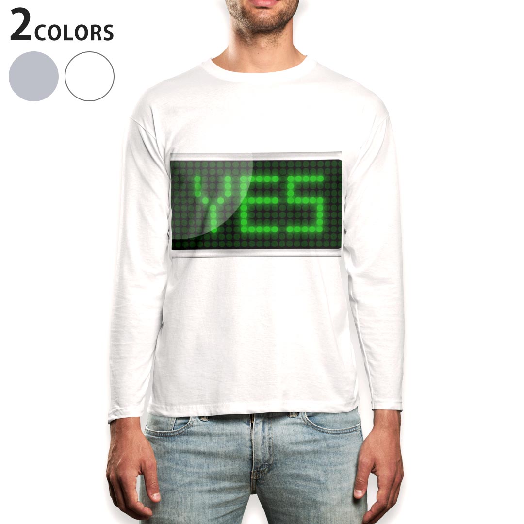 ロング tシャツ メンズ 長袖 ホワイト グレー デザイン XS S M L XL 2XL Tシャツ ティーシャツ T shirt long sleeve上記で使用したデザインTシャツはこちら▼男性用ロングTシャツ全デザインはこちらから▼商...