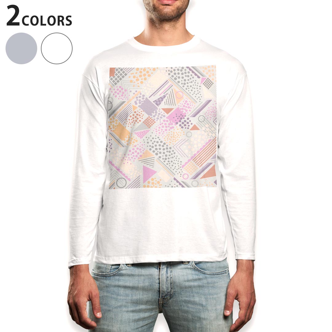 ロング tシャツ メンズ 長袖 ホワイト グレー デザイン XS S M L XL 2XL Tシャツ ティーシャツ T shirt long sleeve上記で使用したデザインTシャツはこちら▼男性用ロングTシャツ全デザインはこちらから▼商...