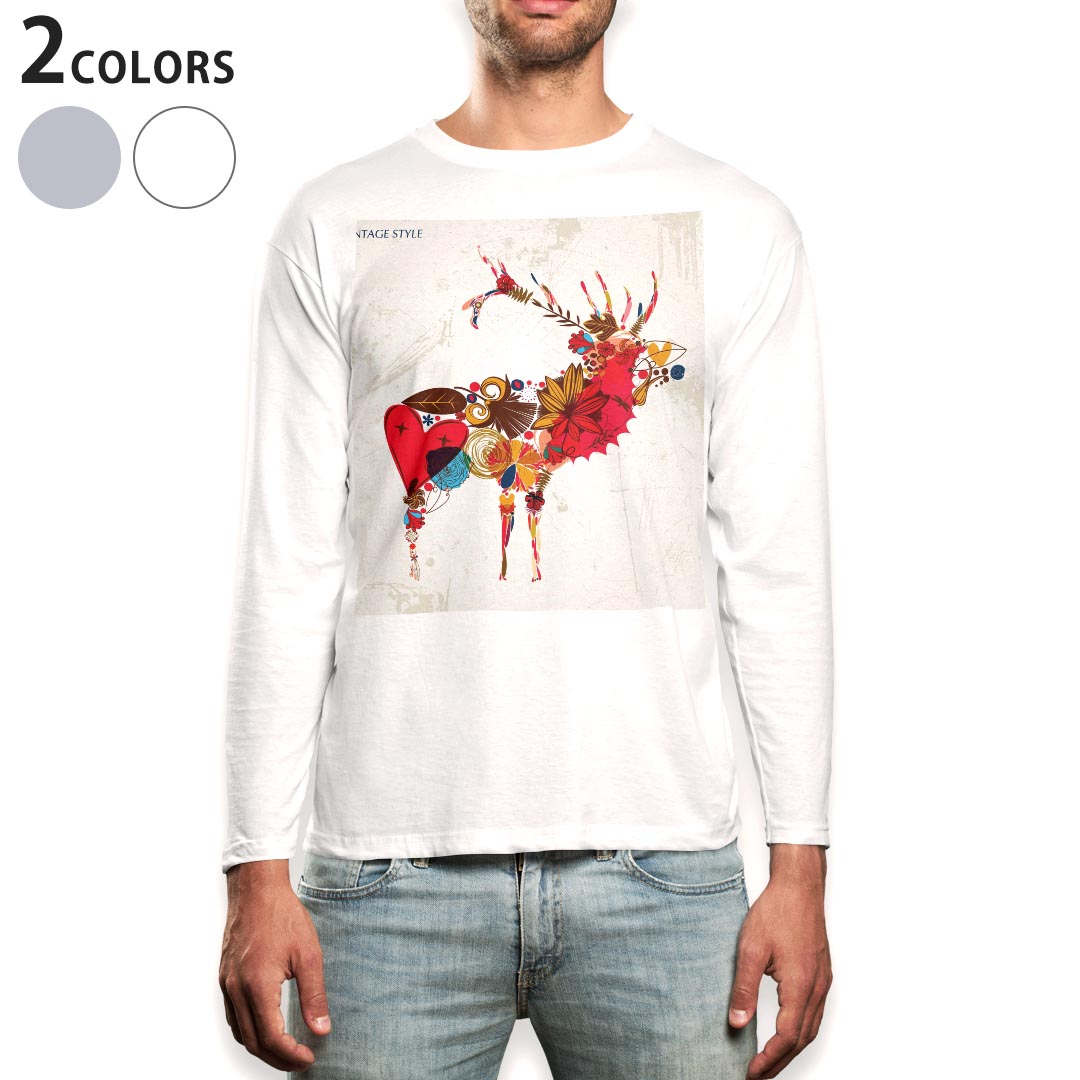 ロング tシャツ メンズ 長袖 ホワイト グレー デザイン XS S M L XL 2XL Tシャツ ティーシャツ T shirt long sleeve上記で使用したデザインTシャツはこちら▼男性用ロングTシャツ全デザインはこちらから▼商...