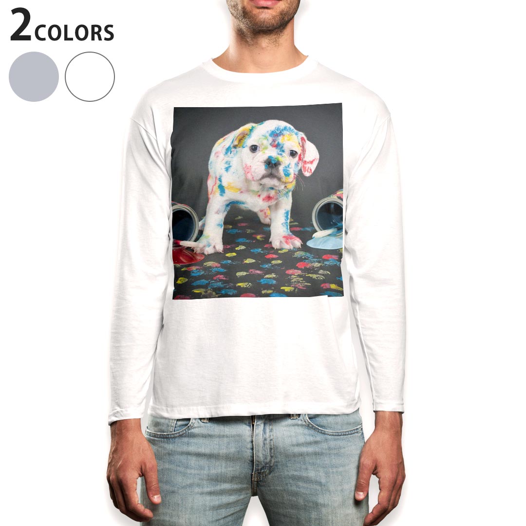 ロング tシャツ メンズ 長袖 ホワイト グレー デザイン XS S M L XL 2XL Tシャツ ティーシャツ T shirt long sleeve上記で使用したデザインTシャツはこちら▼男性用ロングTシャツ全デザインはこちらから▼商...