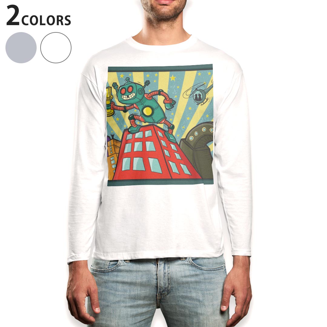 ロング tシャツ メンズ 長袖 ホワイト グレー デザイン XS S M L XL 2XL Tシャツ ティーシャツ T shirt long sleeve上記で使用したデザインTシャツはこちら▼男性用ロングTシャツ全デザインはこちらから▼商...