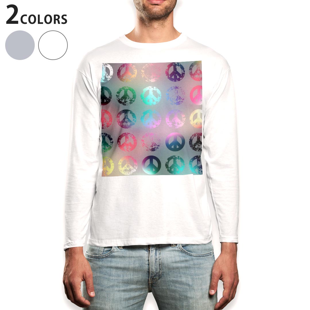 ロング tシャツ メンズ 長袖 ホワイト グレー デザイン XS S M L XL 2XL Tシャツ ティーシャツ T shirt long sleeve上記で使用したデザインTシャツはこちら▼男性用ロングTシャツ全デザインはこちらから▼商...