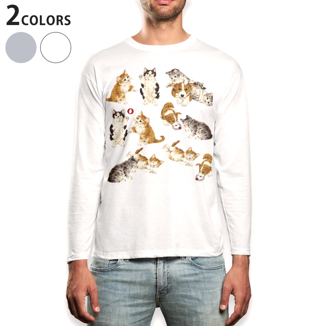 ロング tシャツ メンズ 長袖 ホワイト グレー デザイン XS S M L XL 2XL Tシャツ ティーシャツ T shirt long sleeve上記で使用したデザインTシャツはこちら▼男性用ロングTシャツ全デザインはこちらから▼商...