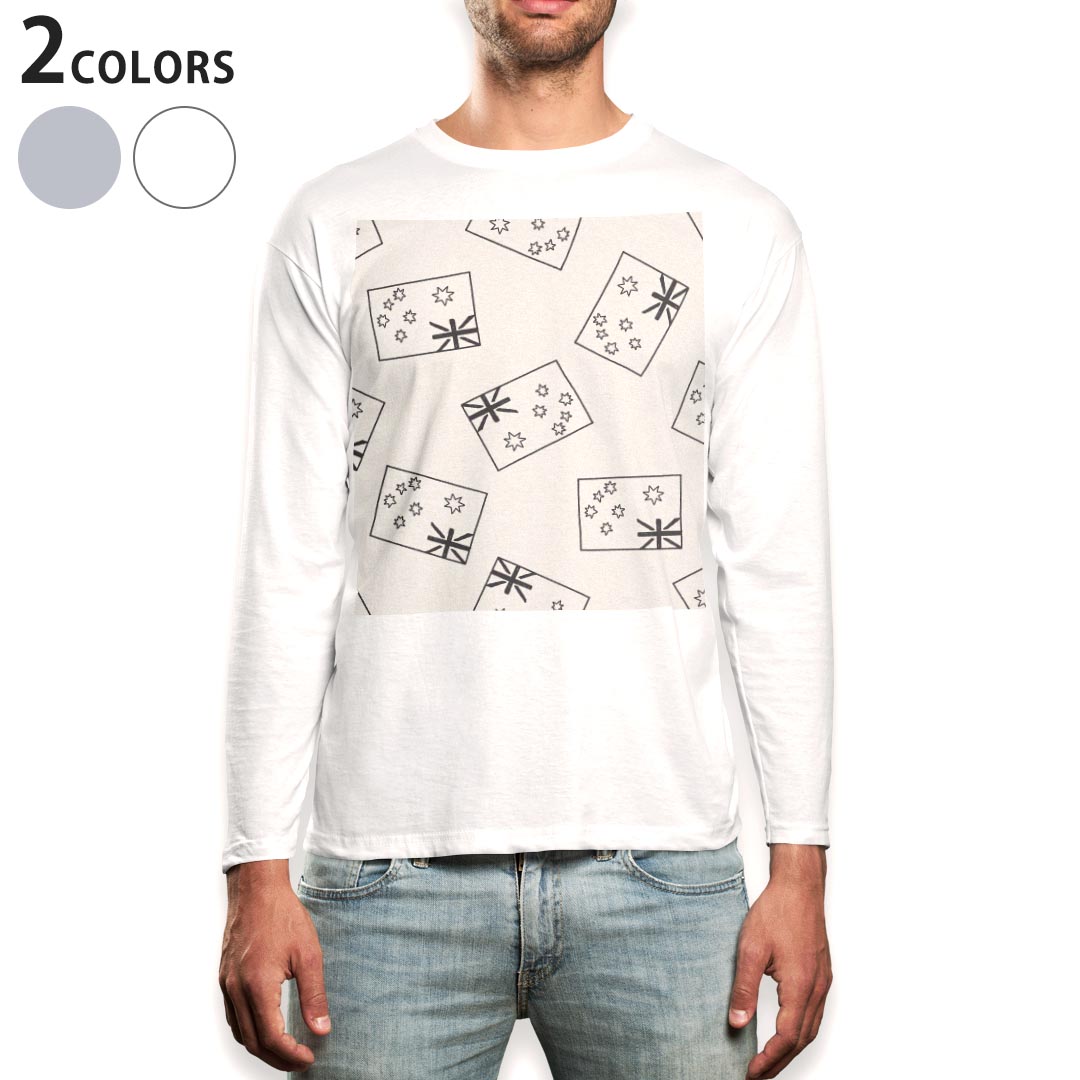 ロング tシャツ メンズ 長袖 ホワイト グレー デザイン XS S M L XL 2XL Tシャツ ティーシャツ T shirt long sleeve上記で使用したデザインTシャツはこちら▼男性用ロングTシャツ全デザインはこちらから▼商...