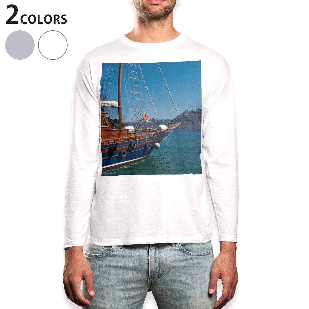 ロング tシャツ メンズ 長袖 ホワイト グレー デザイン XS S M L XL 2XL Tシャツ ティーシャツ T shirt long sleeve上記で使用したデザインTシャツはこちら▼男性用ロングTシャツ全デザインはこちらから▼商...