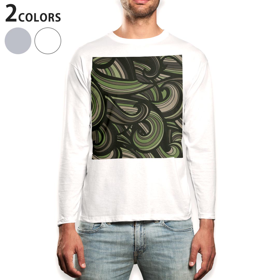 ロング tシャツ メンズ 長袖 ホワイト グレー デザイン XS S M L XL 2XL Tシャツ ティーシャツ T shirt long sleeve上記で使用したデザインTシャツはこちら▼男性用ロングTシャツ全デザインはこちらから▼商...
