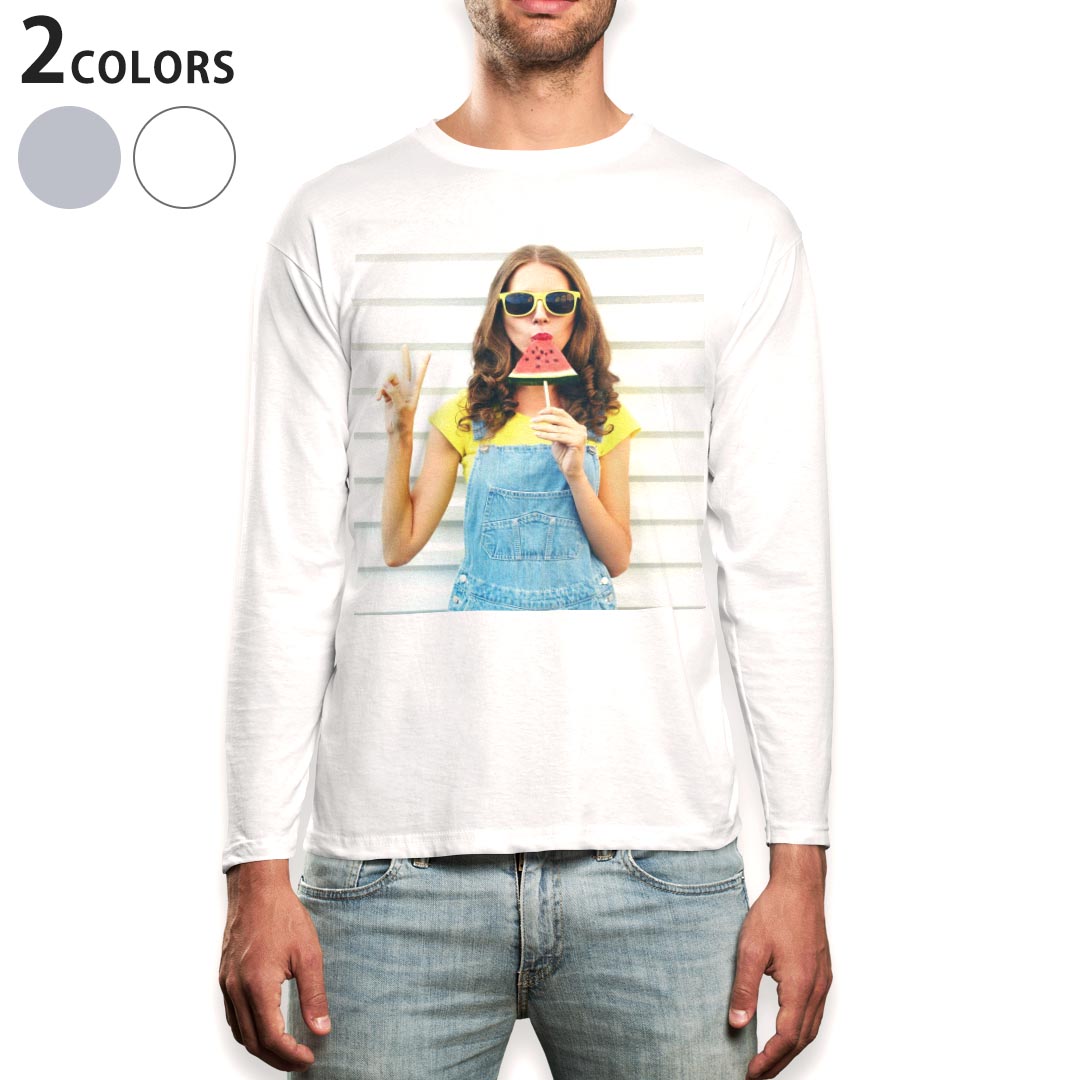 ロング tシャツ メンズ 長袖 ホワイト グレー デザイン XS S M L XL 2XL Tシャツ ティーシャツ T shirt long sleeve上記で使用したデザインTシャツはこちら▼男性用ロングTシャツ全デザインはこちらから▼商...
