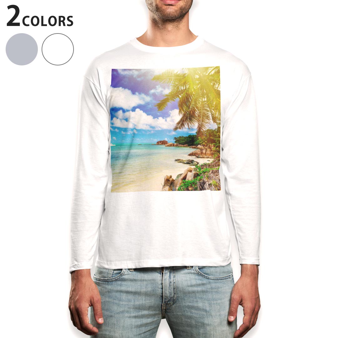 ロング tシャツ メンズ 長袖 ホワイト グレー デザイン XS S M L XL 2XL Tシャツ ティーシャツ T shirt long sleeve上記で使用したデザインTシャツはこちら▼男性用ロングTシャツ全デザインはこちらから▼商...