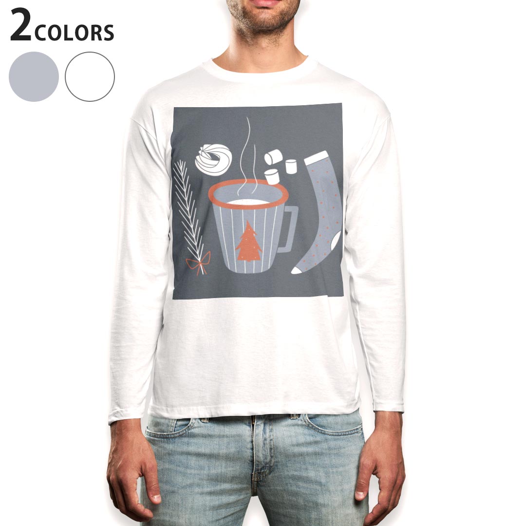 ロング tシャツ メンズ 長袖 ホワイト グレー デザイン XS S M L XL 2XL Tシャツ ティーシャツ T shirt long sleeve上記で使用したデザインTシャツはこちら▼男性用ロングTシャツ全デザインはこちらから▼商...