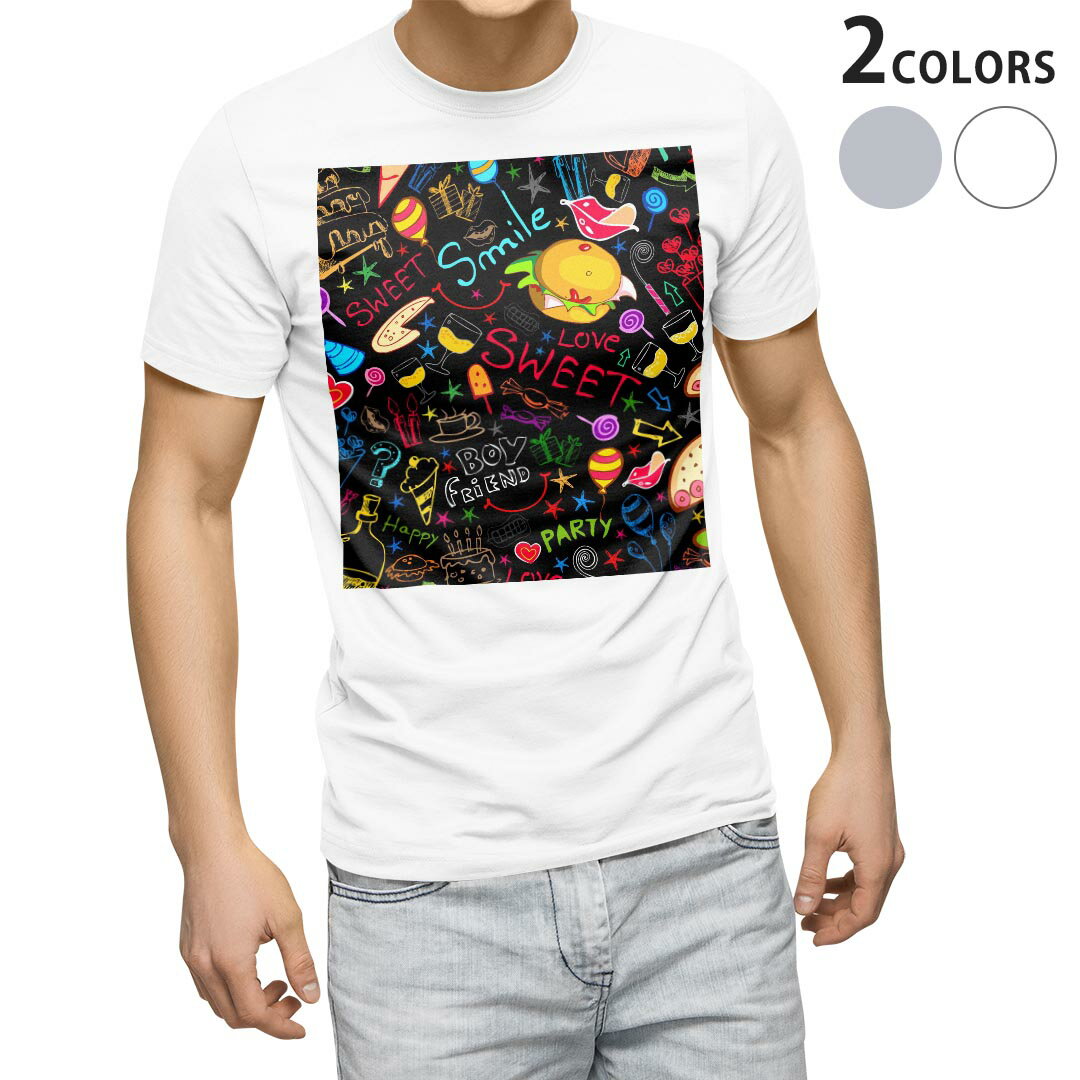 tシャツ メンズ 半袖 ホワイト グレー デザイン XS S M L XL 2XL Tシャツ ティーシャツ T shirt　白 灰色 上記で使用したデザインTシャツはこちらから 画像をクリックで商品へ▼男性用半袖Tシャツ　ホワイト・グレー全...