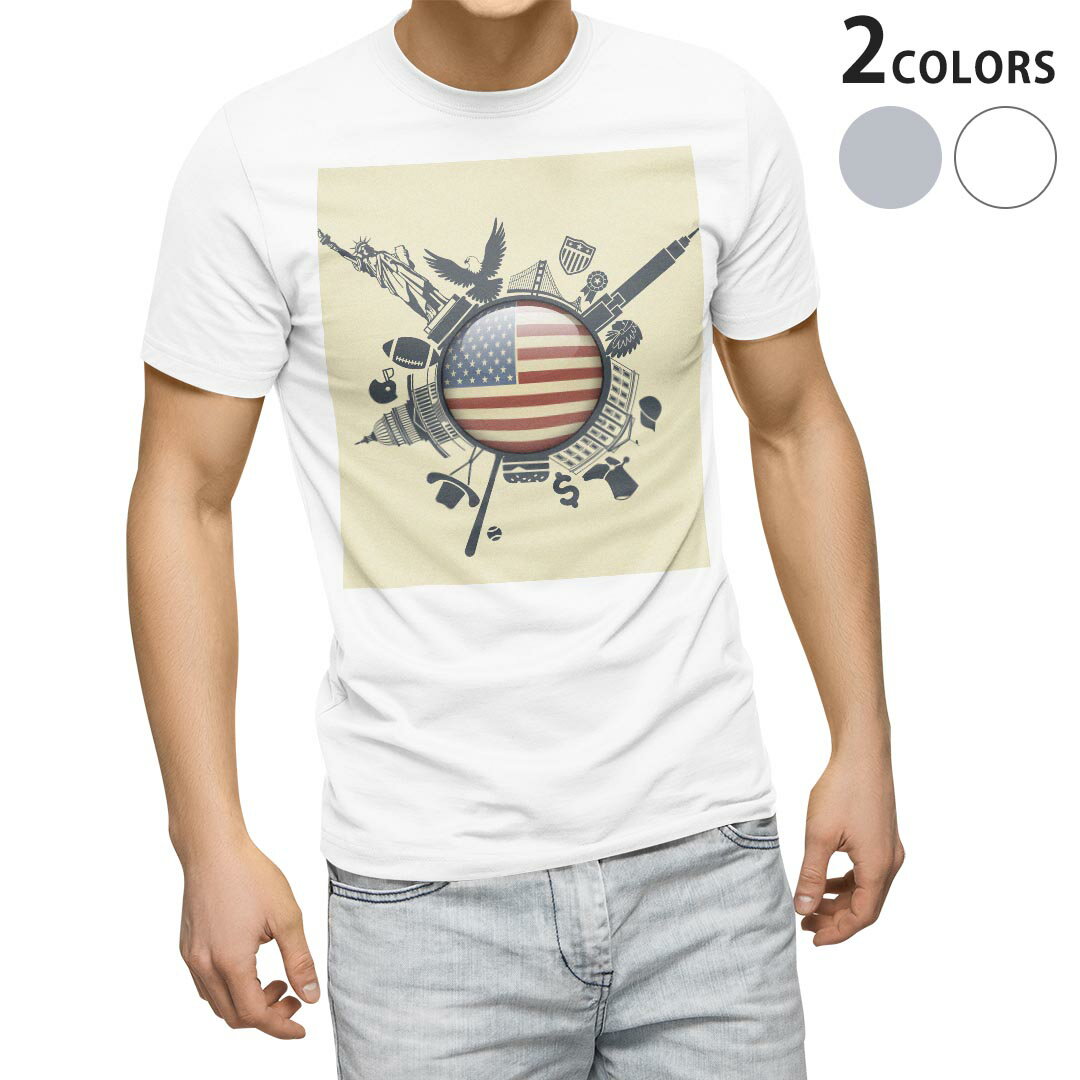 tシャツ メンズ 半袖 ホワイト グレー デザイン XS S M L XL 2XL Tシャツ ティーシャツ T shirt　白 灰色 上記で使用したデザインTシャツはこちらから 画像をクリックで商品へ▼男性用半袖Tシャツ　ホワイト・グレー全...