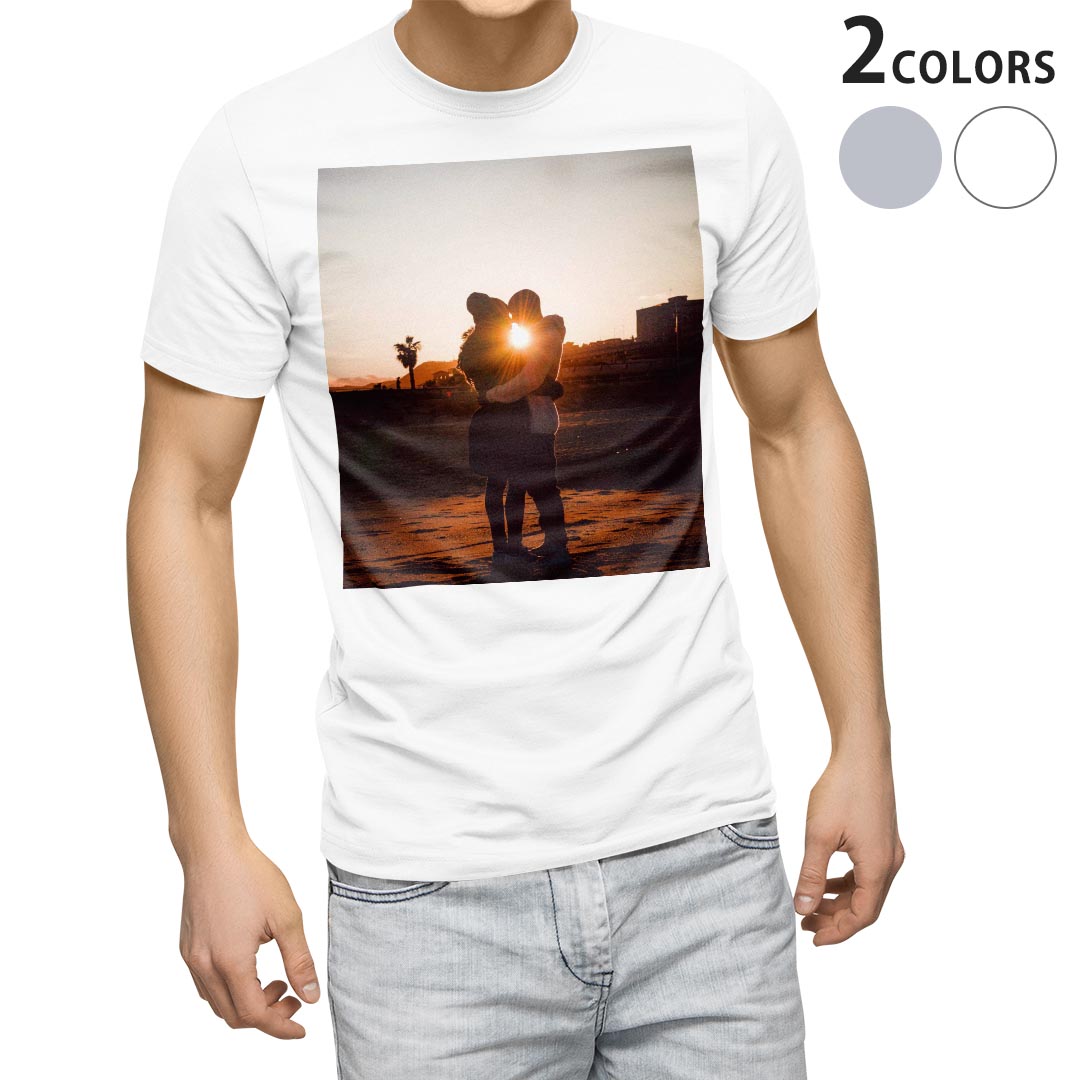 tシャツ メンズ 半袖 ホワイト グレー デザイン XS S M L XL 2XL Tシャツ ティーシャツ T shirt　白 灰色 上記で使用したデザインTシャツはこちらから 画像をクリックで商品へ▼男性用半袖Tシャツ　ホワイト・グレー全...