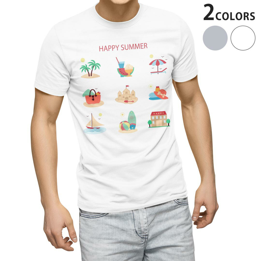 tシャツ メンズ 半袖 ホワイト グレー デザイン XS S M L XL 2XL Tシャツ ティーシャツ T shirt　白 灰色 上記で使用したデザインTシャツはこちらから 画像をクリックで商品へ▼男性用半袖Tシャツ　ホワイト・グレー全...
