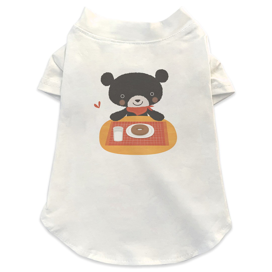 犬専用Tシャツ 選べる5size 小型犬 袖あり 半袖 ホワイト デザイン T shirt XS S M L XL ペットウェア ペット服 カジュアル おしゃれ コットン 綿商品特徴・袖ありペット用Tシャツ！・さらりとした触り心地のTシャツ...