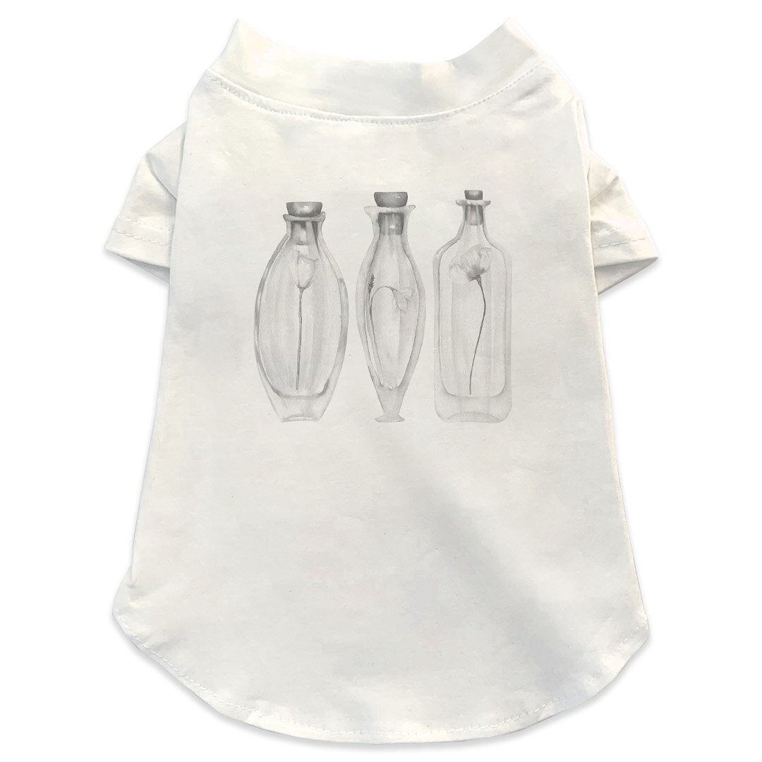 犬専用Tシャツ 選べる5size 小型犬 袖あり 半袖 ホワイト デザイン T shirt XS S M L XL ペットウェア ペット服 カジュアル おしゃれ コットン 綿商品特徴・袖ありペット用Tシャツ！・さらりとした触り心地のTシャツ...