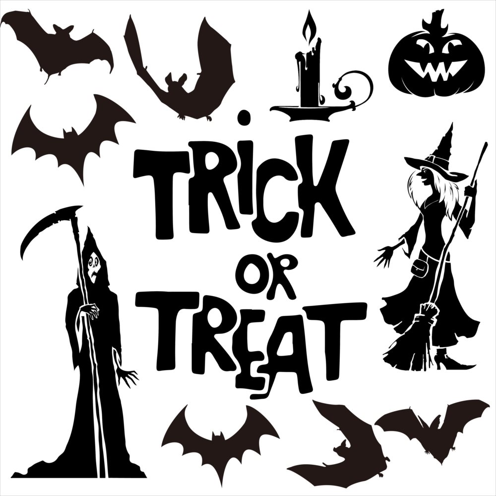 ハロウィン☆シール式ウォールステッカー　halloween かぼちゃ 魔女 コウモリ trick or treat 飾り 装飾 おしゃれ 壁紙 剥がせる DIY プチリフォーム パーティ 賃貸■Lsize ■Msize ■Ssize ウォー...