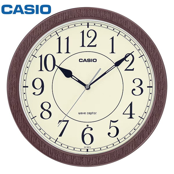 ◆カシオ CASIO 電波 掛 時計 IQ-1021J-5JF 希望小売価格 オープン価格 ※メーカー希望小売価格はメーカーサイトに基づいて掲載しています。 枠材 樹脂(濃茶)/風防 : ガラス サイズ・重さ 約 325x 325x 51m...