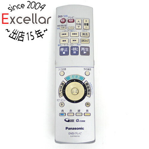 商品名【中古】Panasonic DVDビデオレコーダー用リモコン EUR7655Y40商品状態 動作確認済の中古品です。※本体が日焼けしております。※中古品ですので、傷、汚れがございます。ご理解の上、ご検討お願いします。 商品名 DVDビ...