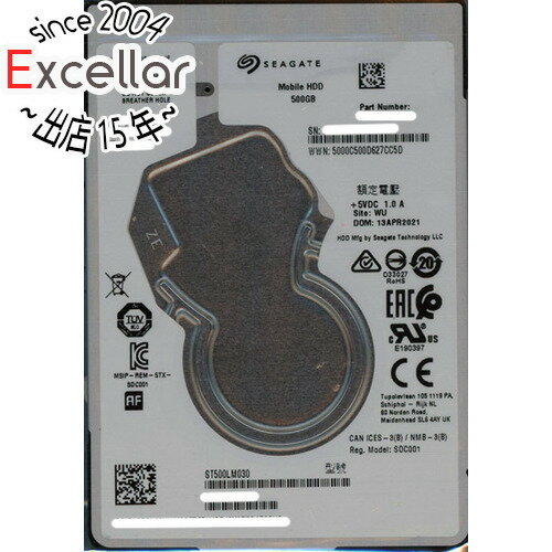 商品名【中古】SEAGATE ノート用HDD 2.5inch ST500LM030 500GB 7mm 200〜500時間以内商品状態動作確認済の中古品です。※中古品ですので、傷、汚れ等ある場合がございます。ご理解の上、ご検討お願いします。...