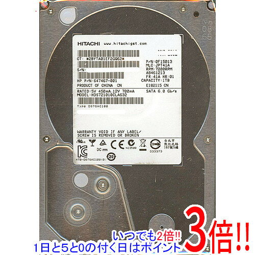 商品名HITACHI製HDD HDS721010CLA632 1.0TB SATA600 7200rpm商品状態 新品です。バルク品。 商品名 HITACHI製HDD 型番 HDS721010CLA632 仕様容量 1TB 回転数 7200...