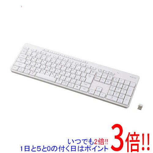 商品名ELECOM 2.4GHz静音フルキーボード TK-QT11FDMWH ホワイト商品状態新品の商品です。商品説明進化した静音設計！さまざまなOSと接続でき、音が気になる場所でも快適に作業できる無線2.4GHzフルキーボードです。商品名...