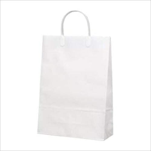 ●外寸：縦360×横260×マチ100mm●材質：晒片ツヤ紙（古紙30％使用），持ち手＝PP
