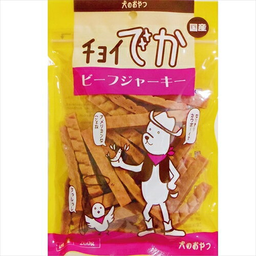 チョイっとあげれる愛犬おやつ！・定番のやわらかビーフジャーキーの大袋入り。原材料(成分):肉類(鶏肉、牛肉)、でん粉類、脱脂大豆粉末、砂糖、食塩、ソルビトール、プロピレングリコール、ポリリン酸Na、着色料(赤102、黄5、赤106、青1)保...