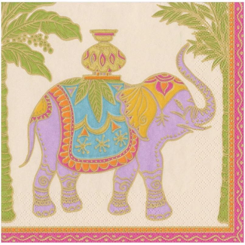 ■ブランド：Caspari　カスパリ■生産：ドイツ■素材：パルプ■サイズ：33x33cm■枚数：10枚画像は4つに折り畳んだ状態です。白い薄紙2枚とプリントされた1枚が重なって1枚になっています。複数枚を1枚にするためにポツポツのエンボス模...