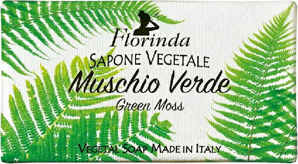 ■配送：追跡メール便〇：最大10個まで■製造販売元(株)日本グランド・シャンパーニュ■名称：化粧石鹸■香り：グリーンモス　石鹸の優しい泡立ちと温かい香りが広がるフレグランスソープ。■原産国：イタリア■Mサイズ：幅10．2×奥行1．8×高さ5...