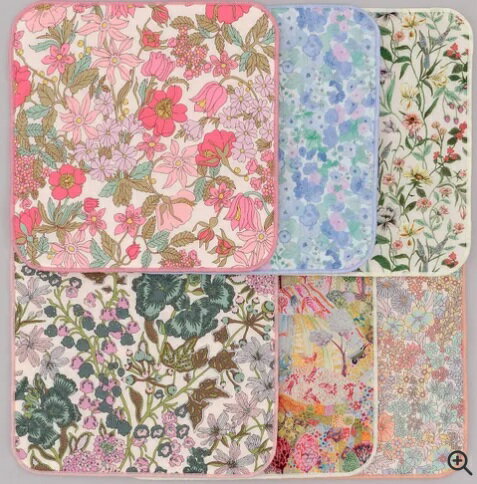 ■本体素材・成分：綿◆生産：中国 ◆サイズ(約)：約20×20cm リバティの花柄生地とタオルを合わせた可愛いハンカチ。 表面が人気の柄の生地、裏面がパイルになった20cmのミニタオル。 ポケットやカバンの中で邪魔にならないコンパクトなサイ...